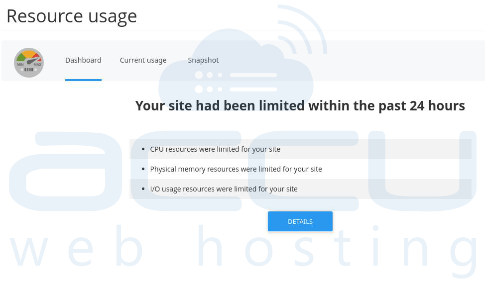 How To Monitor Resource Limit Information In Cpanel Knowledgebase Accuwebhosting 8511