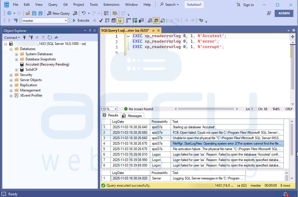 How to fix MS SQL Server Database in Recovery Pending Mode ...