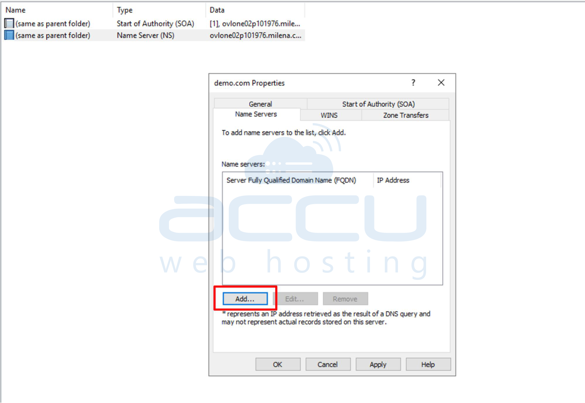 How to add a new DNS zone and manage DNS Records For a Domain Hosted on ...