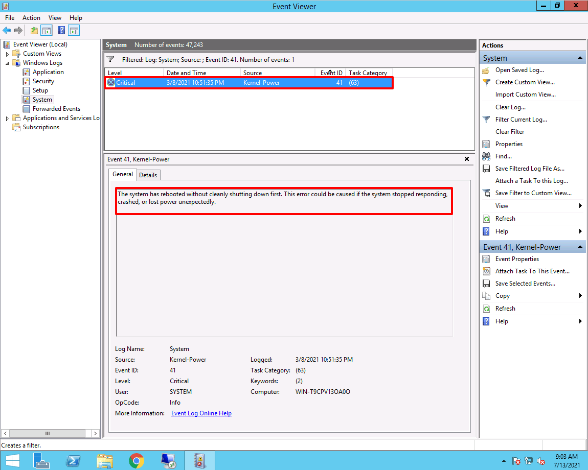 How To Check Shutdown And Reboot Logs In Windows Servers Knowledgebase Accuwebhosting