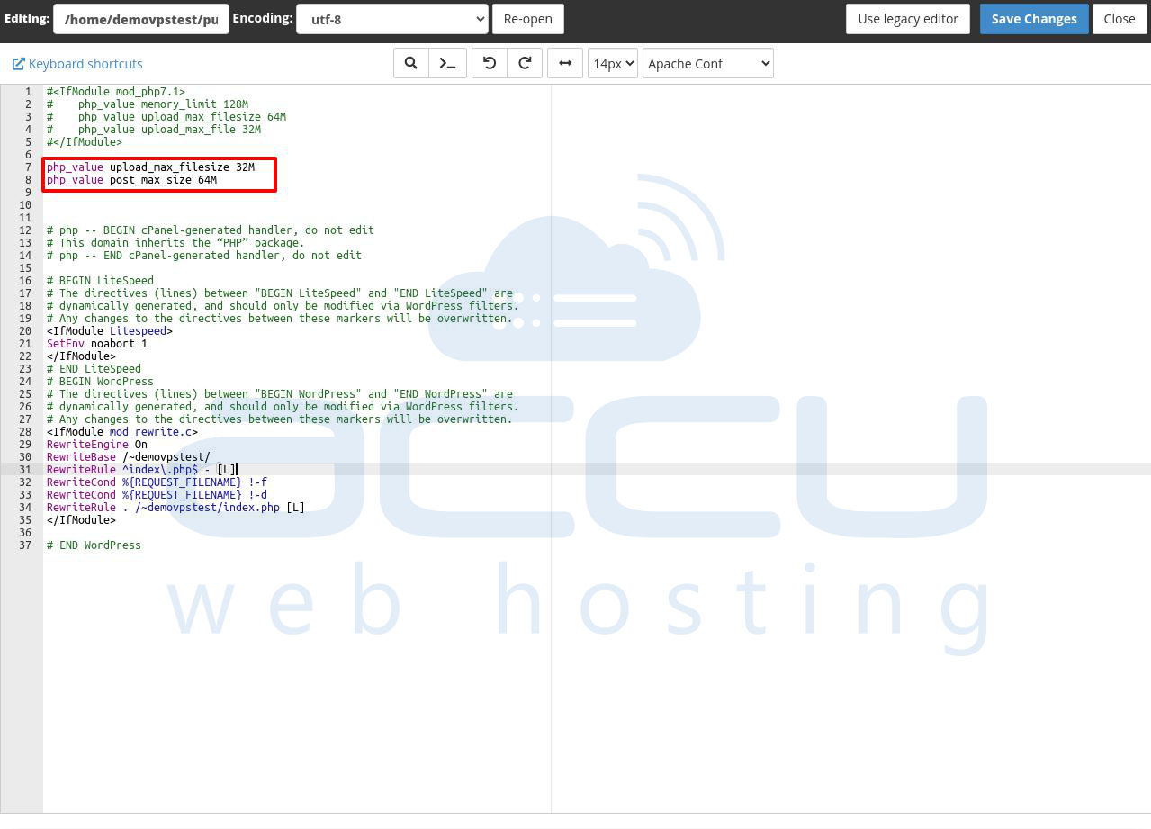 How To Set The PHP Max Upload File Size Limit Through A htaccess File 