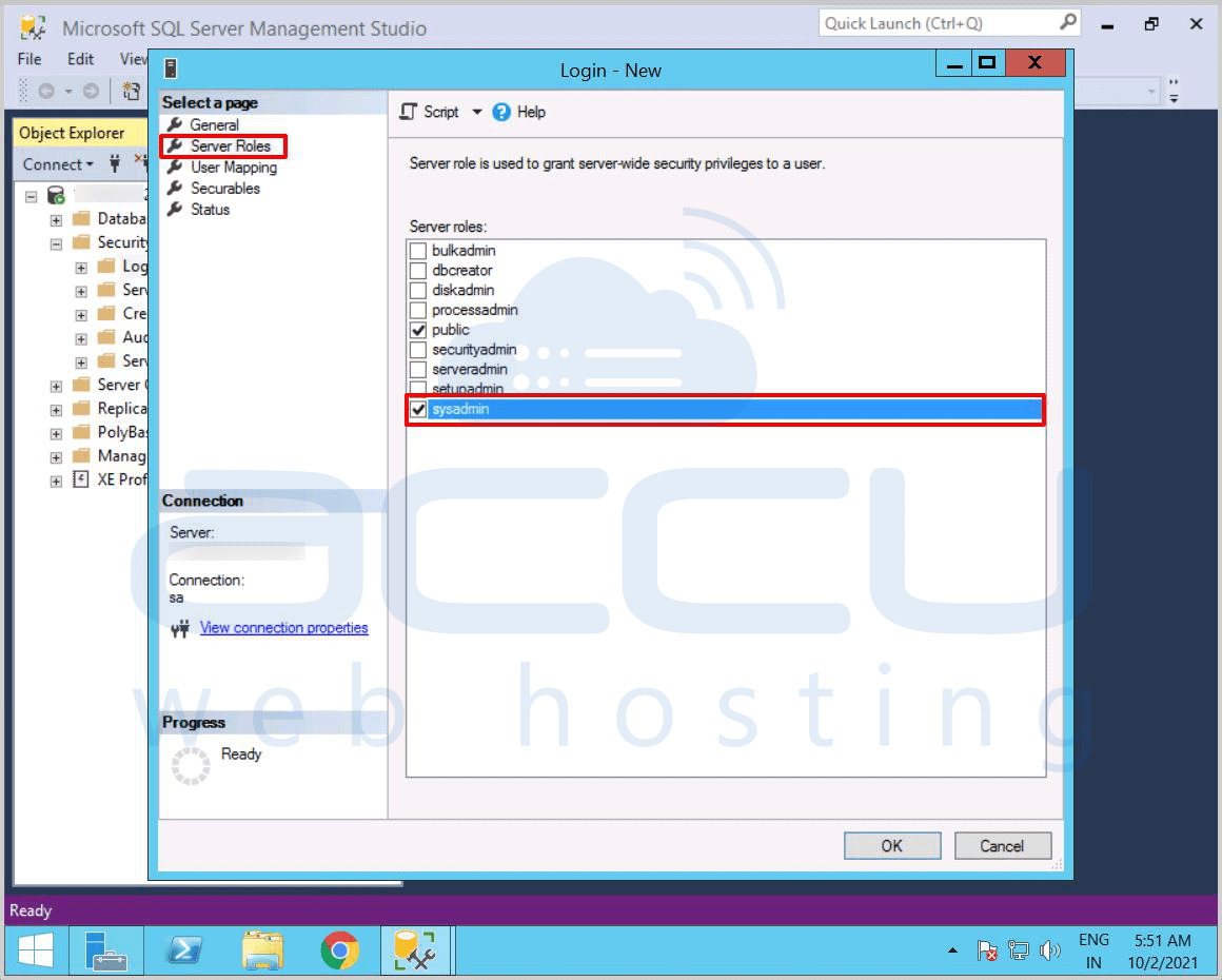 How To Create A User And Assign Permission From Ssms Mssql Server Accuweb Help Center