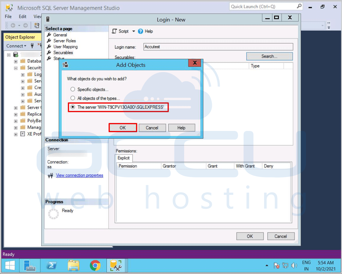 How To Create A User And Assign Permission From Ssms Mssql Server Accuweb Help Center
