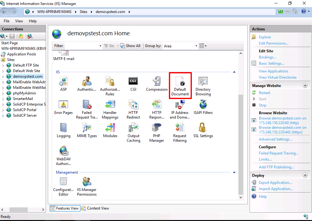 How To Set Default Document For Website In IIS Knowledgebase 