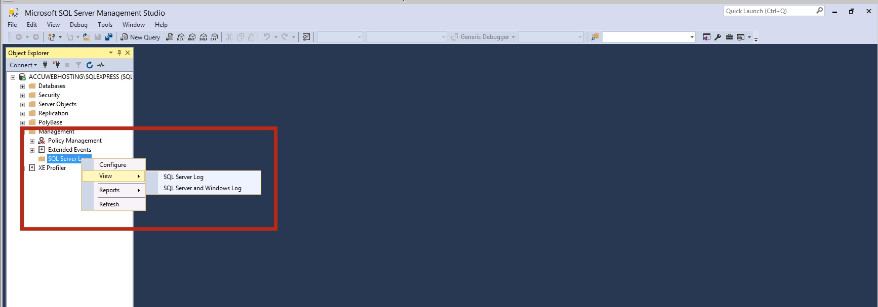 How To Find Sql Server Logs On The Windows Server Knowledgebase Accuwebhosting