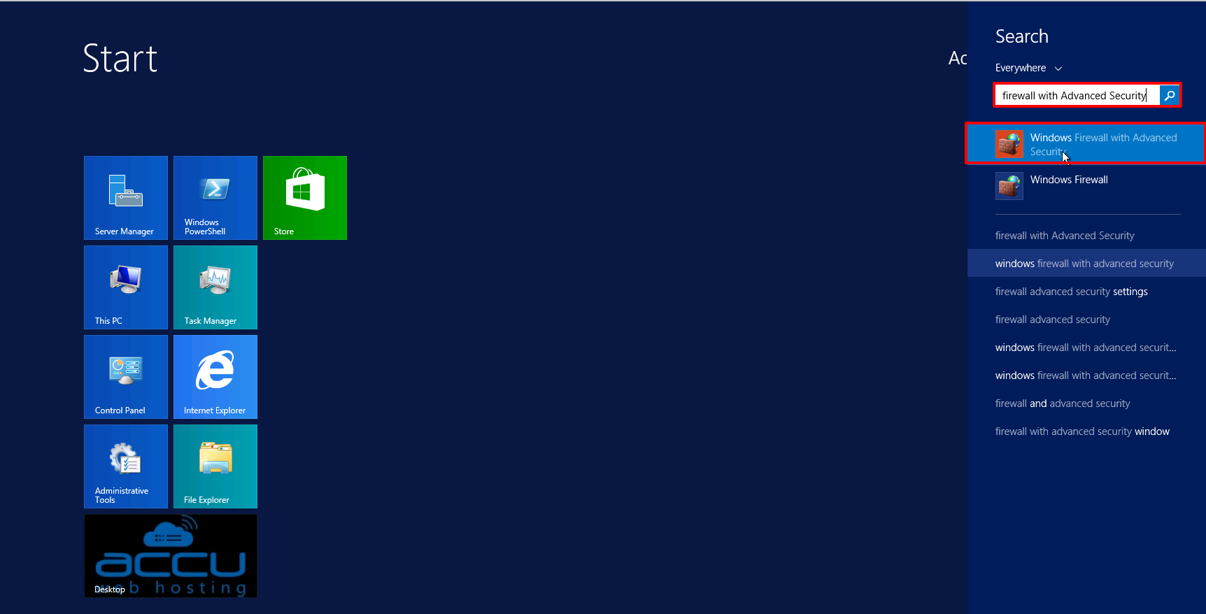 How To Add A Port In Windows Firewall Using Powershell Windows Vps Hosting Accuweb Help Center