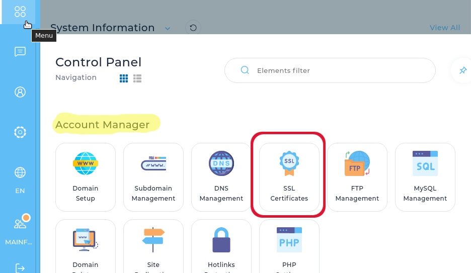 How To Upload The Ca Bundle File Ca Bundle To Directadmin Ssl Certificates Accuweb Help