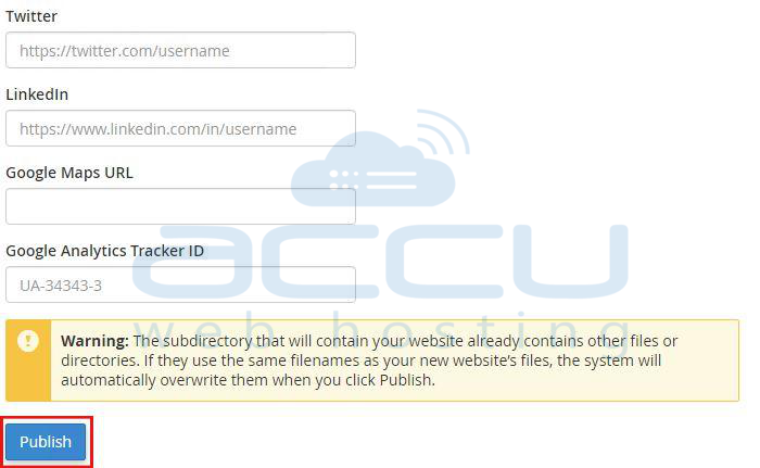 How Do I Build A Website Using The CPanel Site Publisher? - AccuWebHosting