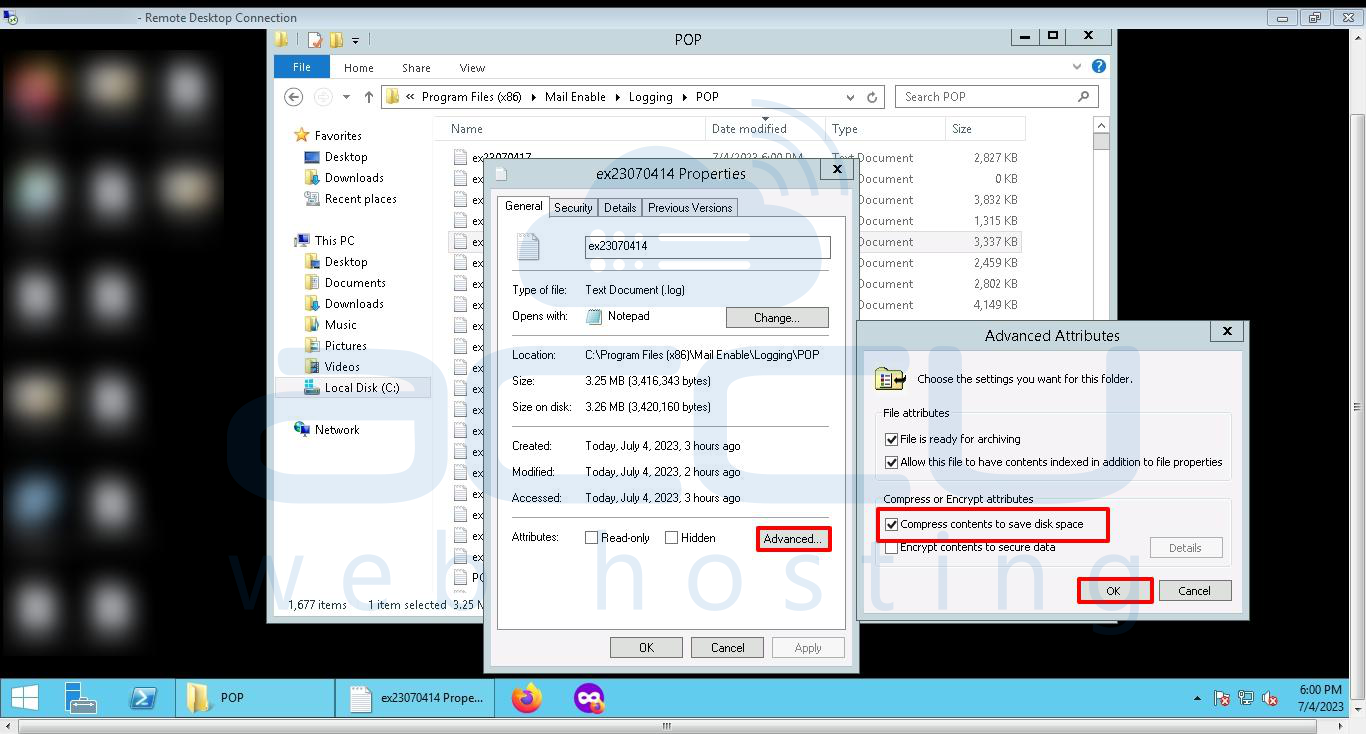 How To Reduce The Size Of Mailenable Log Files Mailenable Tutorials Accuweb Help Center 1617