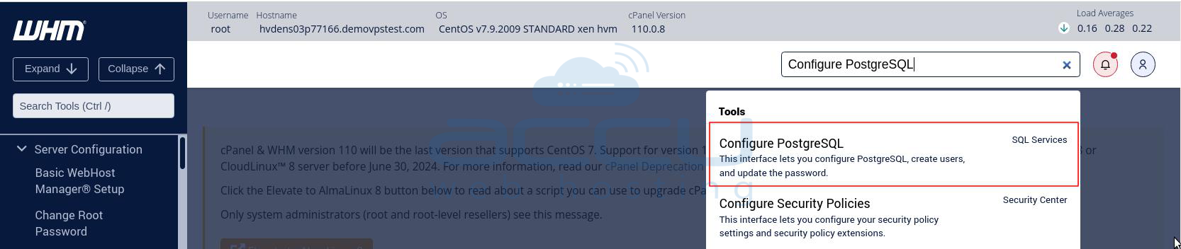 How To Install And Configure Postgresql In Whm Cpanel And Whm Tutorials Accuweb Help Center