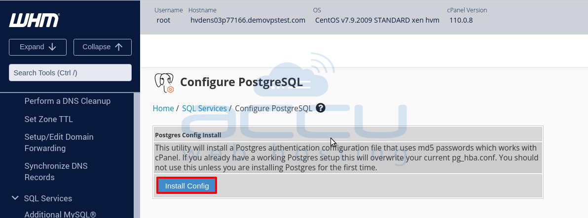 How To Install And Configure Postgresql In Whm Cpanel And Whm Tutorials Accuweb Help Center