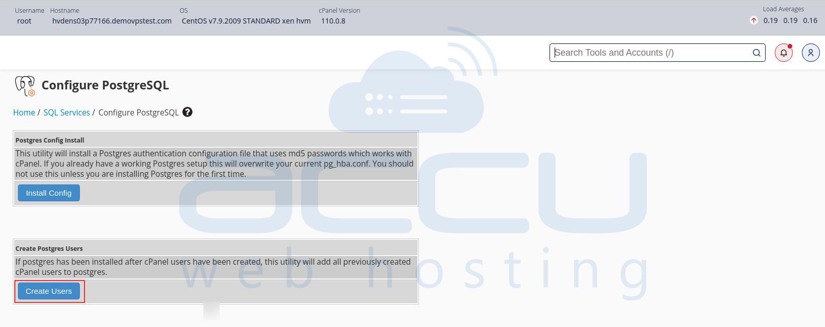 How To Install And Configure Postgresql In Whm Cpanel And Whm Tutorials Accuweb Help Center