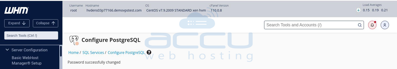 How To Install And Configure Postgresql In Whm Cpanel And Whm Tutorials Accuweb Help Center