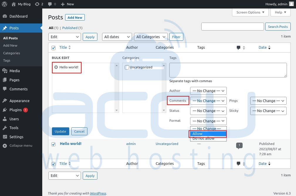 How to Enable or Disable Comments in WordPress? - AccuWebHosting