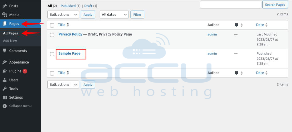 How To Enable Or Disable Comments In Wordpress Wordpress Hosting Accuweb Help Center