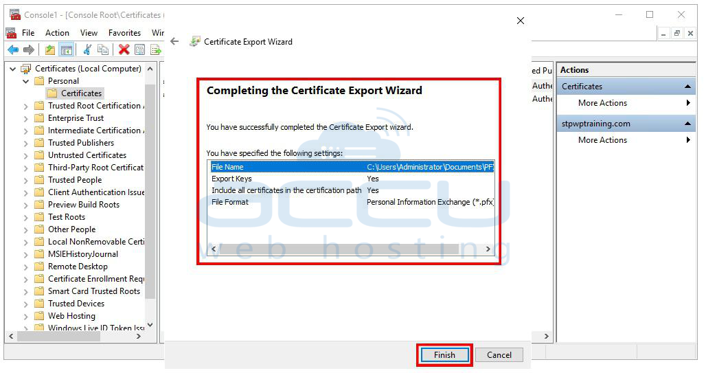 How will you generate a PFX file from Windows and Linux server ...