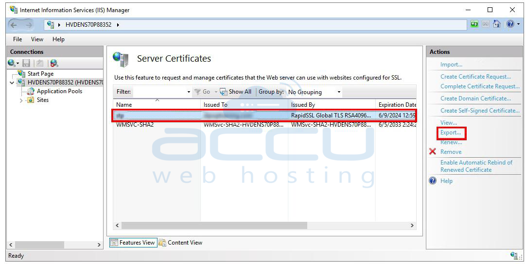 How will you generate a PFX file from Windows and Linux server? - AccuWebHosting