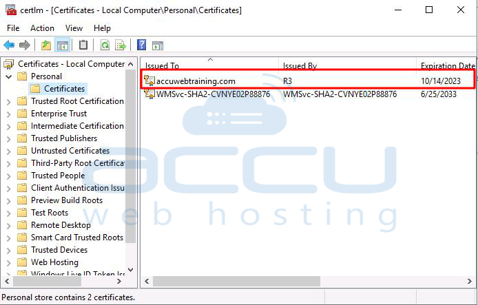 How To Enable Free SSL Such As Let's Encrypts In Windows Server? - AccuWebHosting