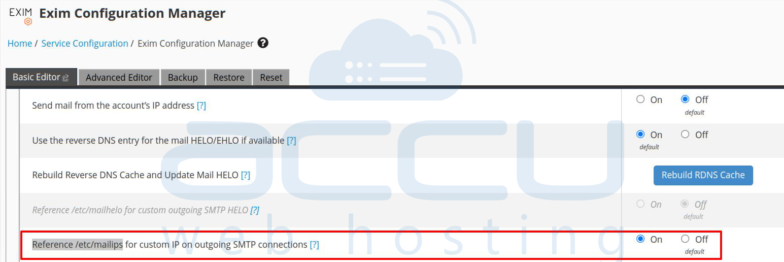 How To Change the Outgoing Mail Server(SMTP) IP Address in WHM? - AccuWebHosting