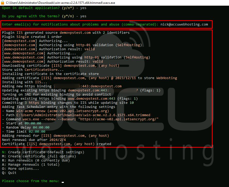 How To Install The Lets Encrypt Ssl Certificate In The Windows Vps Without A Control Panel