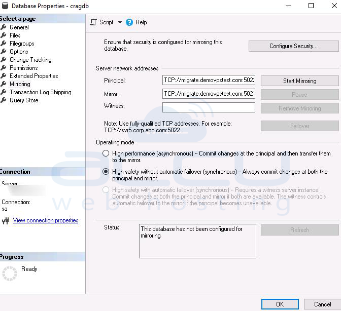How To Setup Mssql Database Mirroring Mssql Server Accuweb Help Center