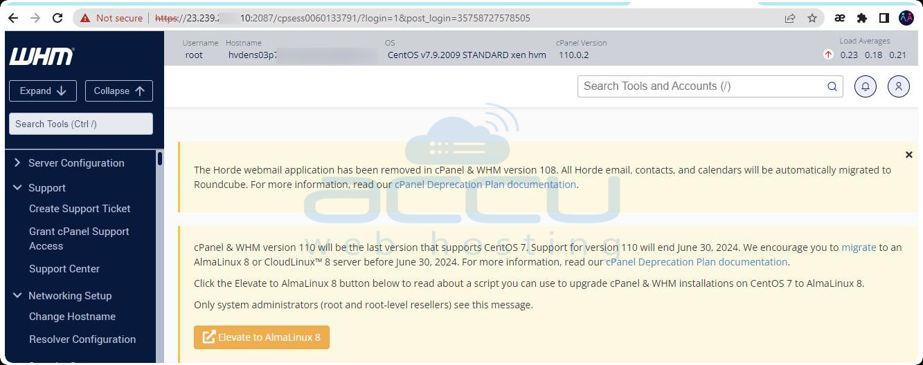 How To Access Whm Panel Without Root Password Cpanel And Whm Tutorials Accuweb Help Center