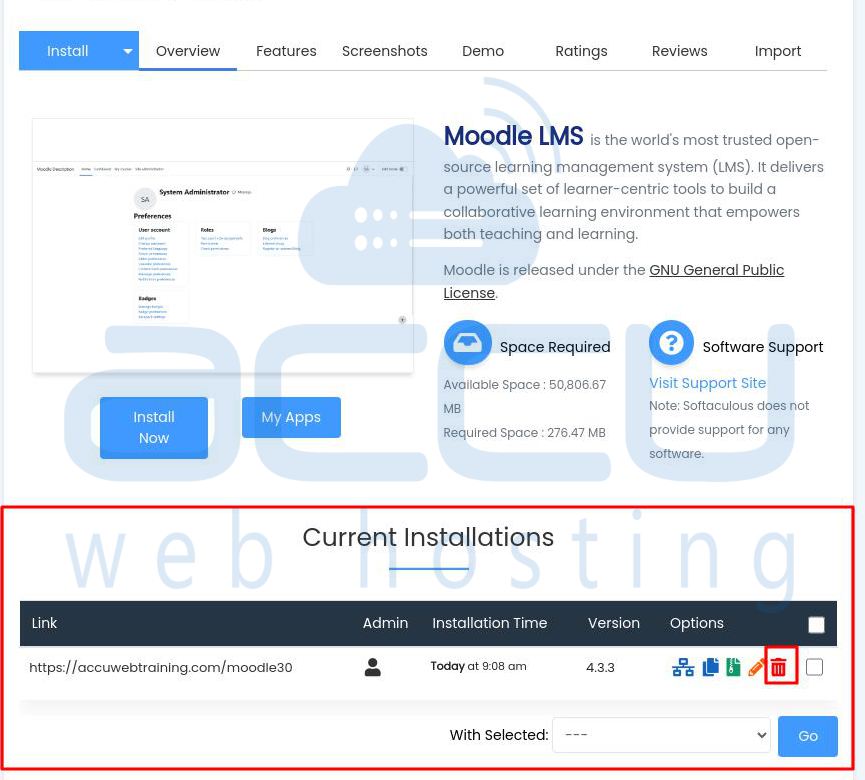 How To Install Moodle Using Softaculous In Cpanel Accuwebhosting