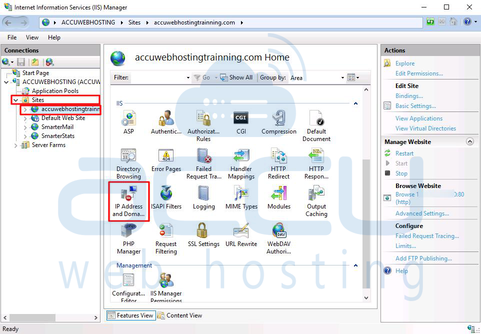 How To Block Traffic From A Domain In Iis Windows Vps Hosting Accuweb Help Center