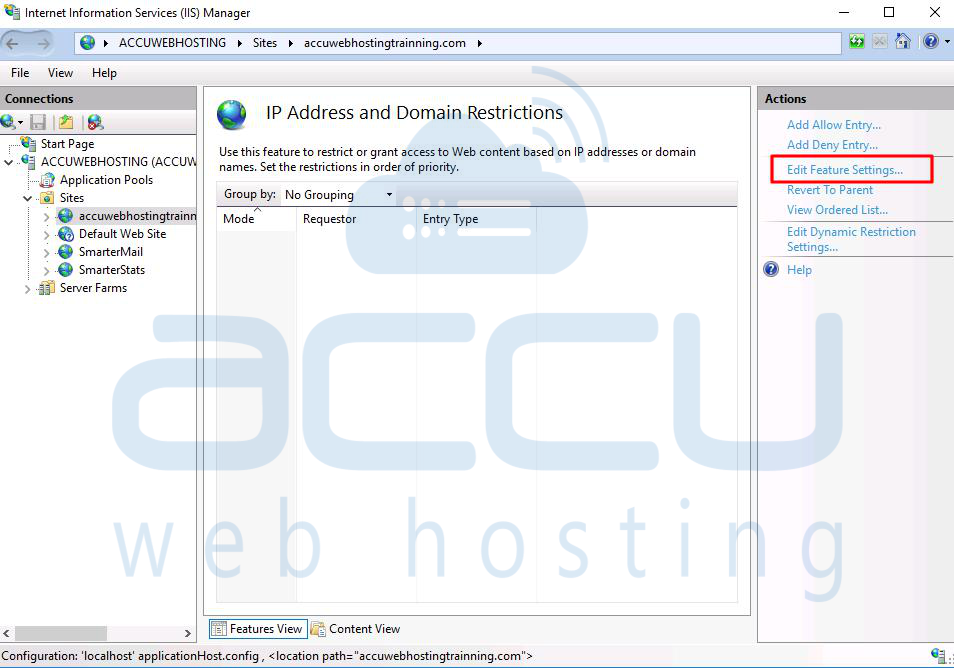How To Block Traffic From A Domain In Iis Windows Vps Hosting Accuweb Help Center