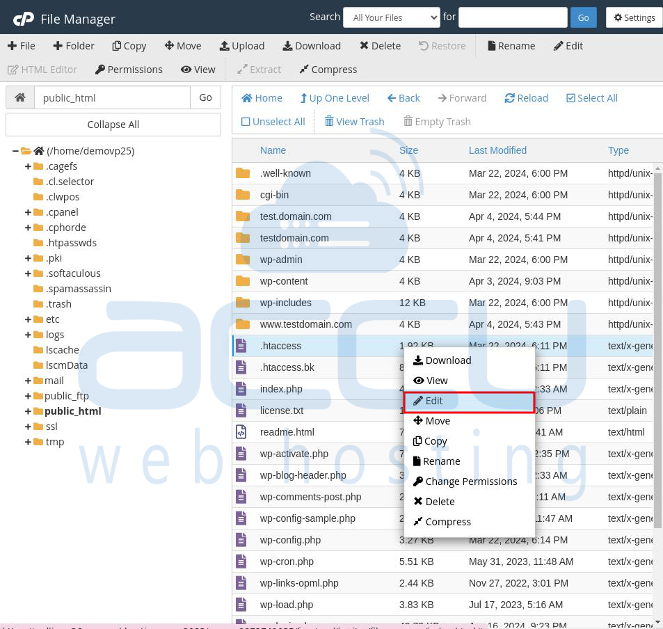 How To Disable Xml Rpc Wordpress File Using Cpanel Wordpress Hosting Accuweb Help Center
