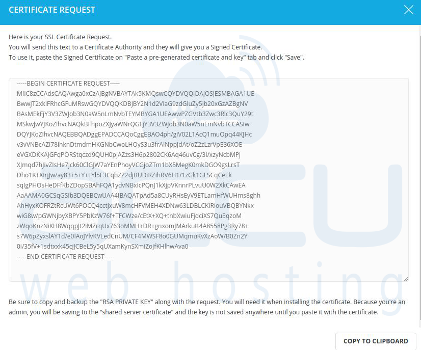 How To Generate Csr Certificate Signing Request Key In Directadmin Directadmin Control