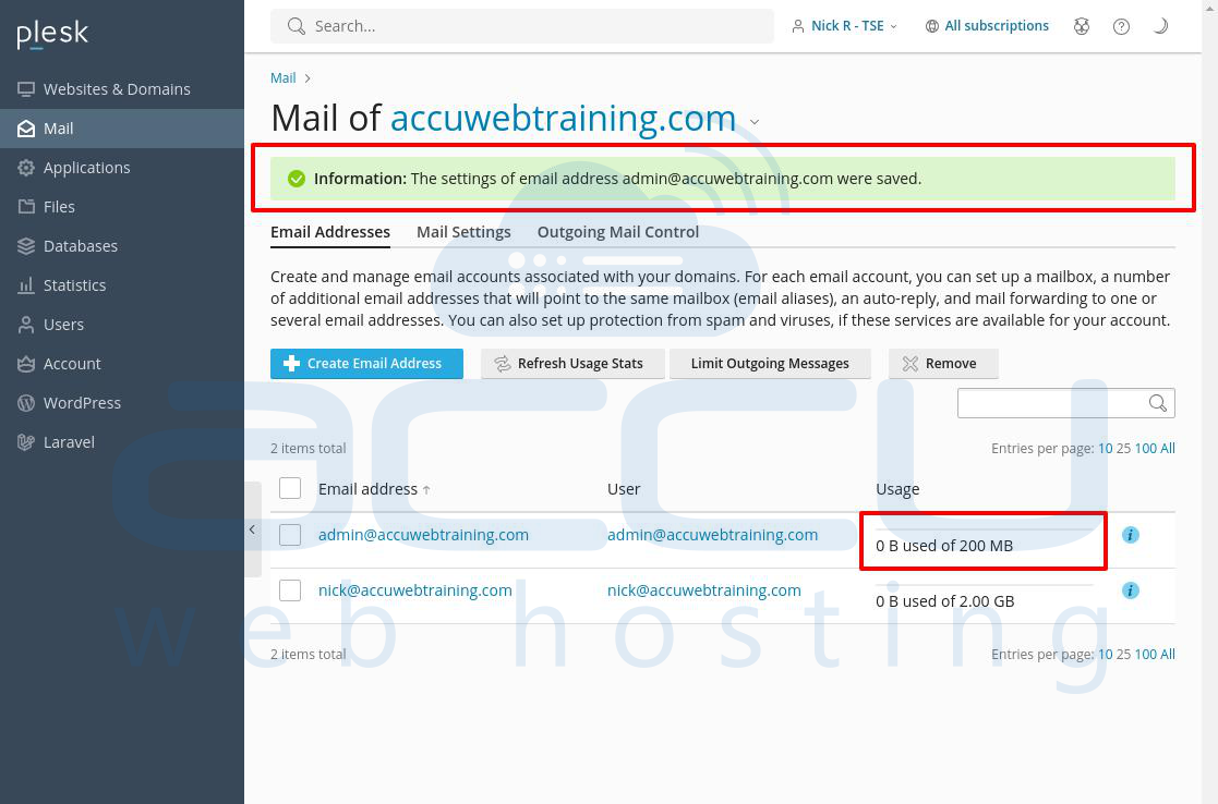 How to resolve 550 Mailbox quota exceeded? - AccuWebHosting