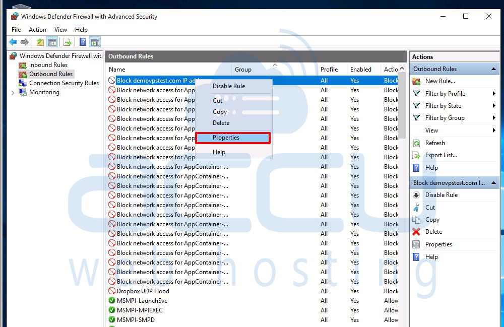 How to block an IP or a Website using PowerShell in a Windows server? - AccuWebHosting