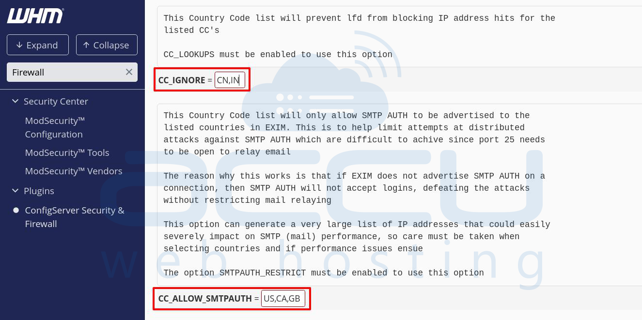 How to block countries in CSF firewall? - AccuWebHosting