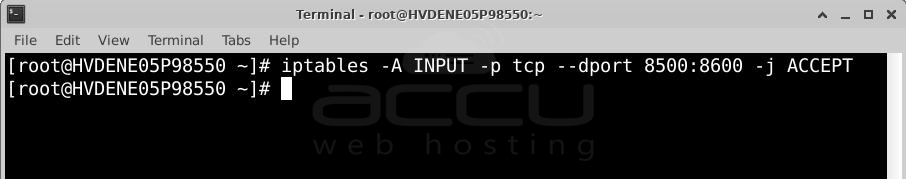 How To Open A Port With Iptables Accuwebhosting 5046