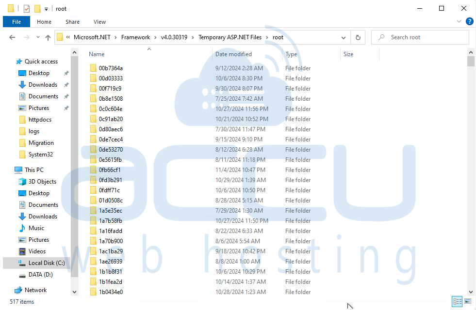 How to automate the process of clearing ASP.NET temporary files? - AccuWebHosting