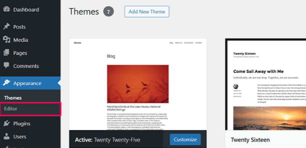 How to Fix Missing Theme File Editor in WordPress Admin - WordPress Hosting | AccuWeb Help Center