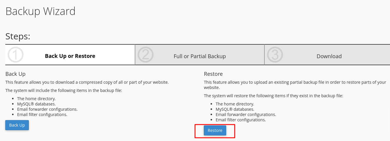 How To Restore Your Entire Website From Cpanel Backup Cpanel And Whm Tutorials Accuweb Help