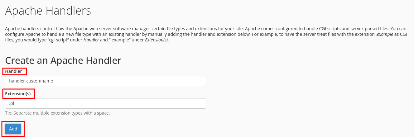 How To Configure Custom Apache Handlers In Cpanel Accuwebhosting 5395