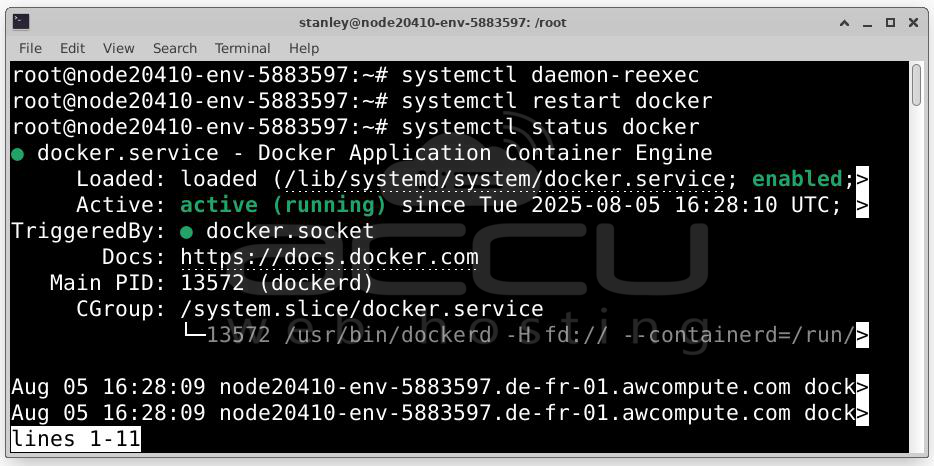 What steps can you take to resolve a permission denied error in Docker? - AccuWebHosting