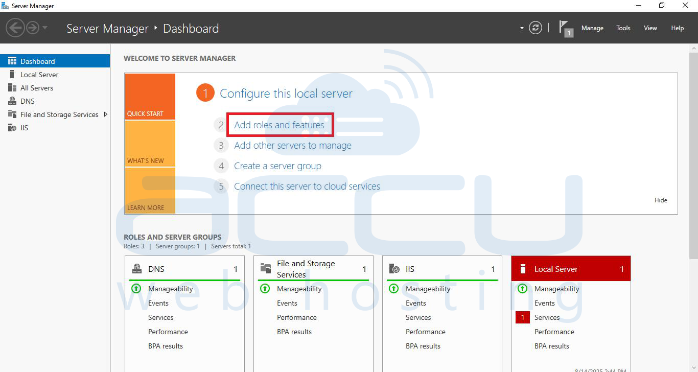 How to Add IIS Role in Windows Server? - AccuWebHosting