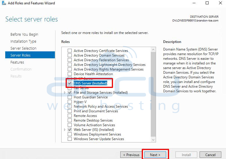 How to Add DNS Server Role in Windows Server? - AccuWebHosting