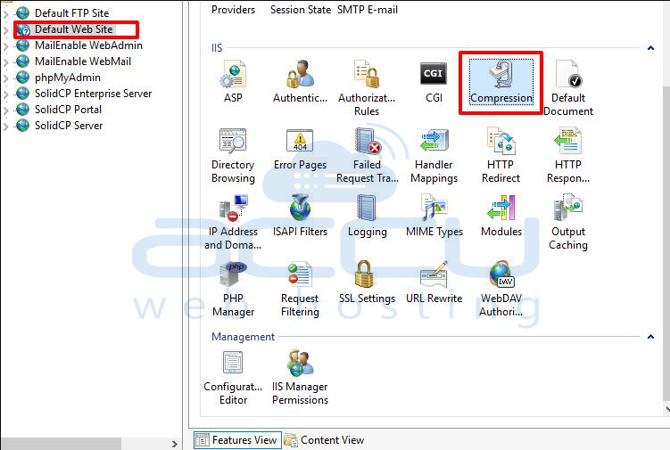 How to enable/disable the Compression for a website from the IIS 10 ...