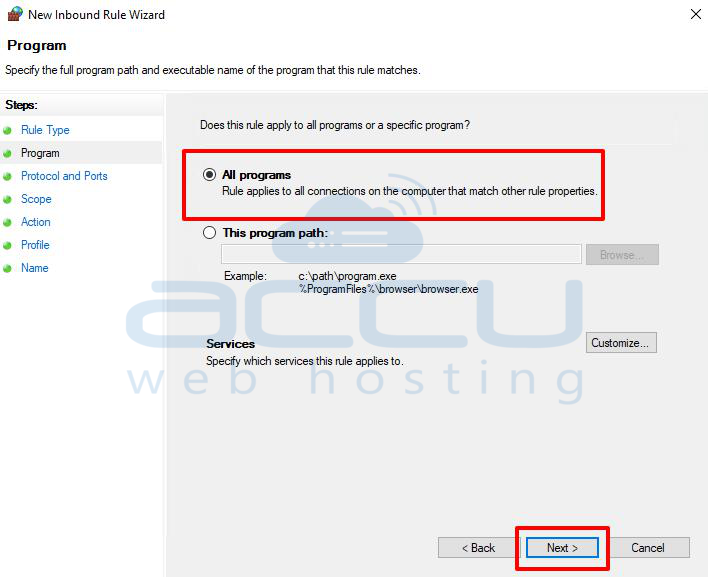 How to Allow Ping/ ICMP Echo Request in Windows Firewall? - AccuWebHosting