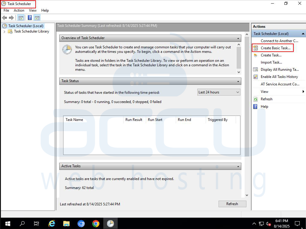 How can you use Task Scheduler to automatically reboot your Windows VPS? - AccuWebHosting