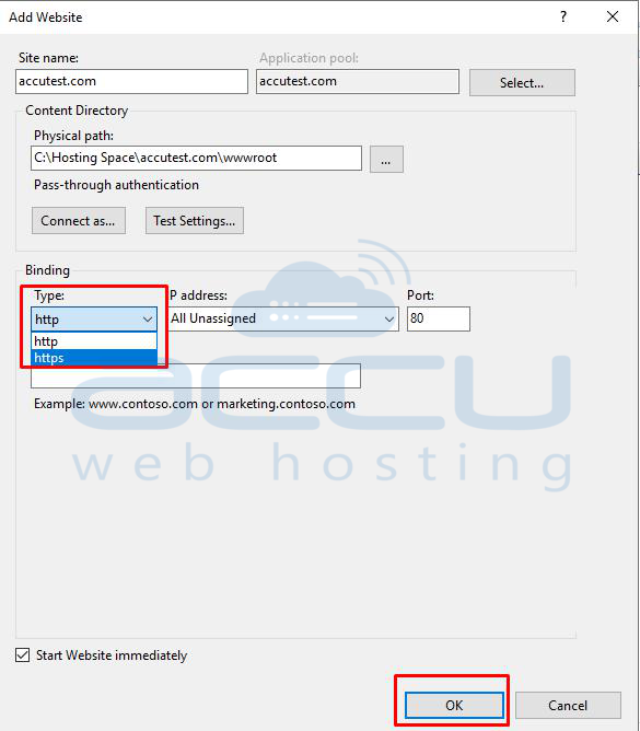 How to Add a Website in IIS? - AccuWebHosting