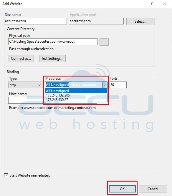 How to Add a Website in IIS? - AccuWebHosting
