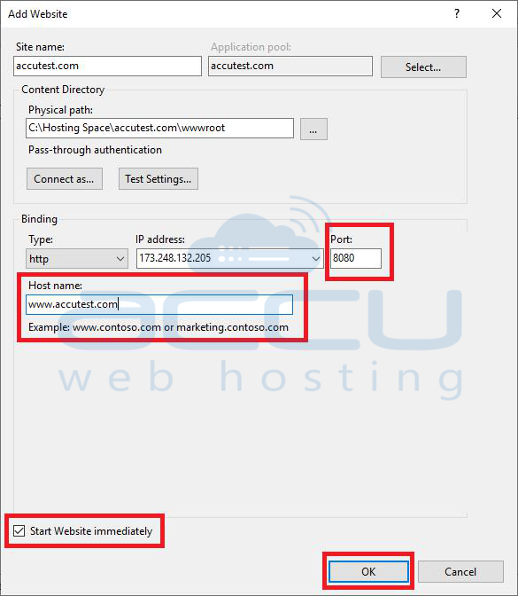 How to Add a Website in IIS? - AccuWebHosting
