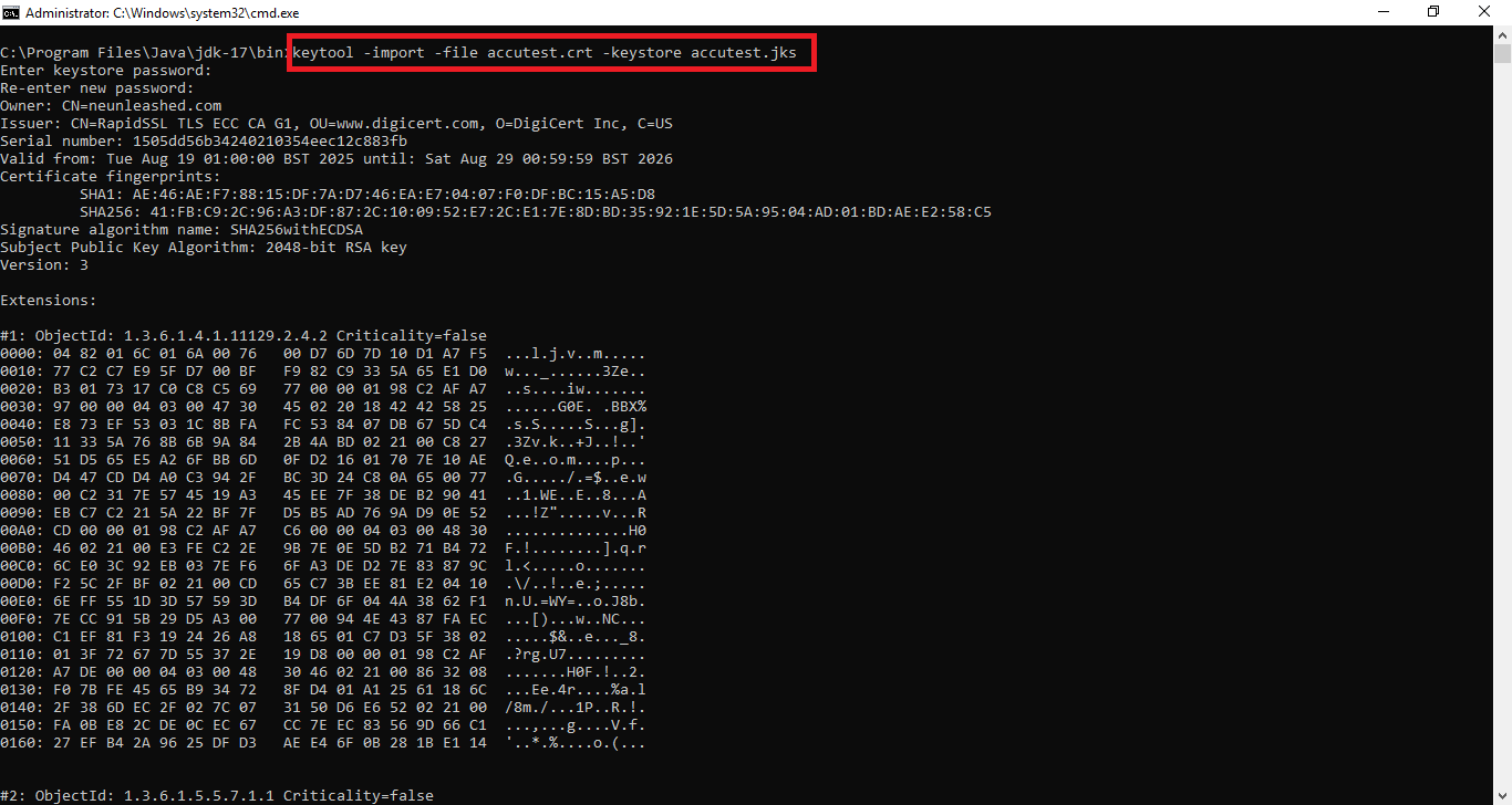 How to Convert .pfx File to .jks File? - AccuWebHosting