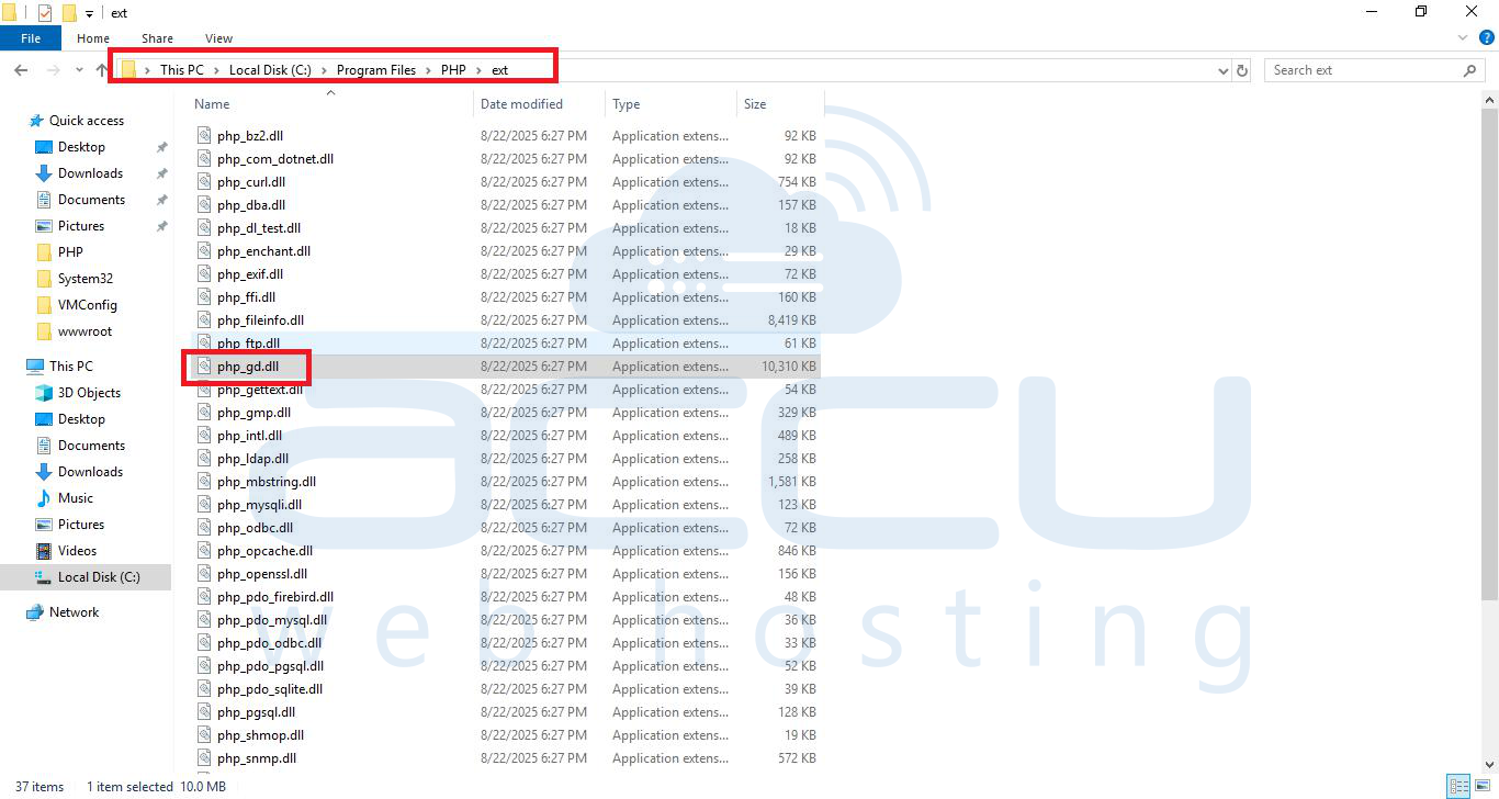 How to enable GD Library support for PHP in Windows server ...